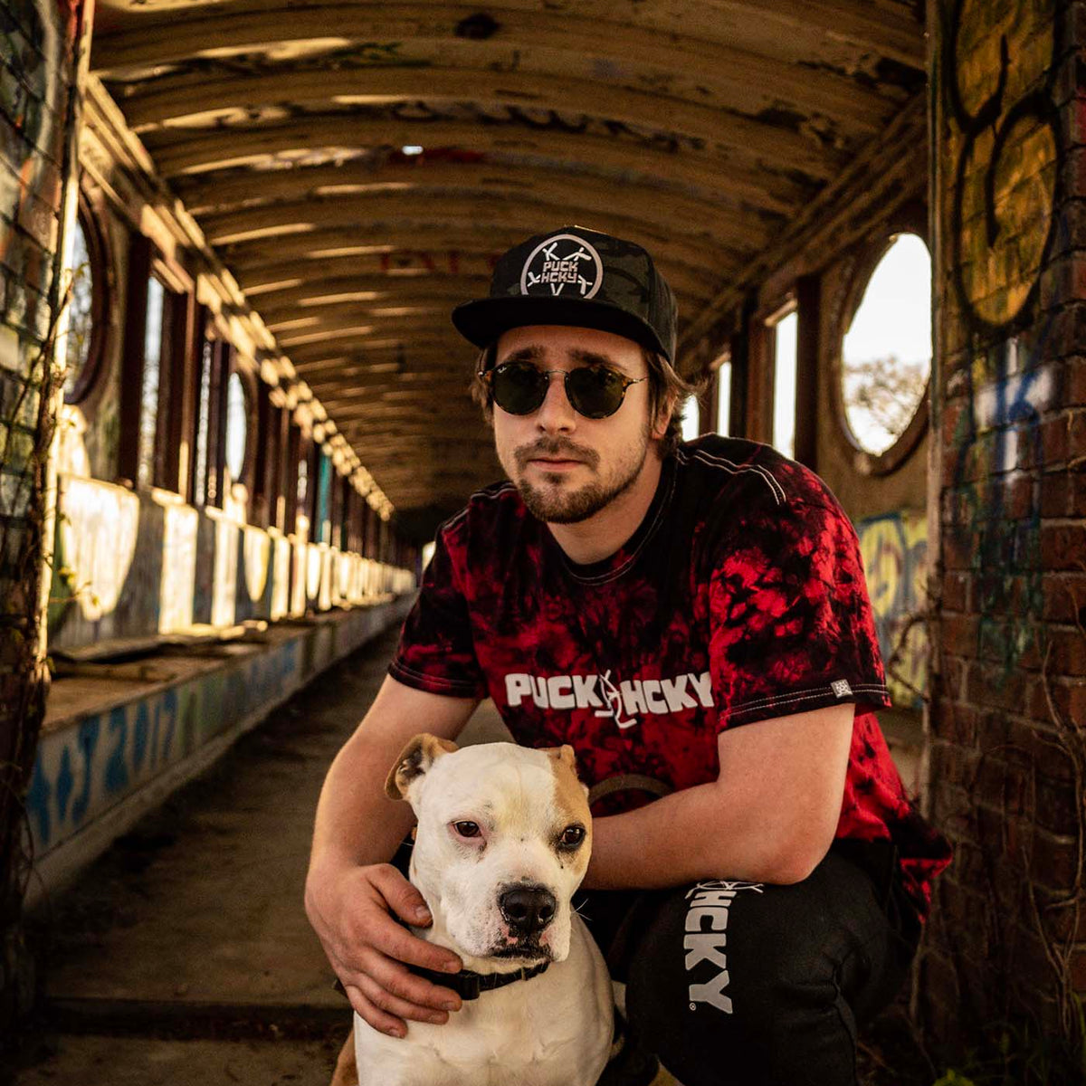 PUCK HCKY 'SKATE MARKS' HOCKEY TIE-DYE T-SHIRT