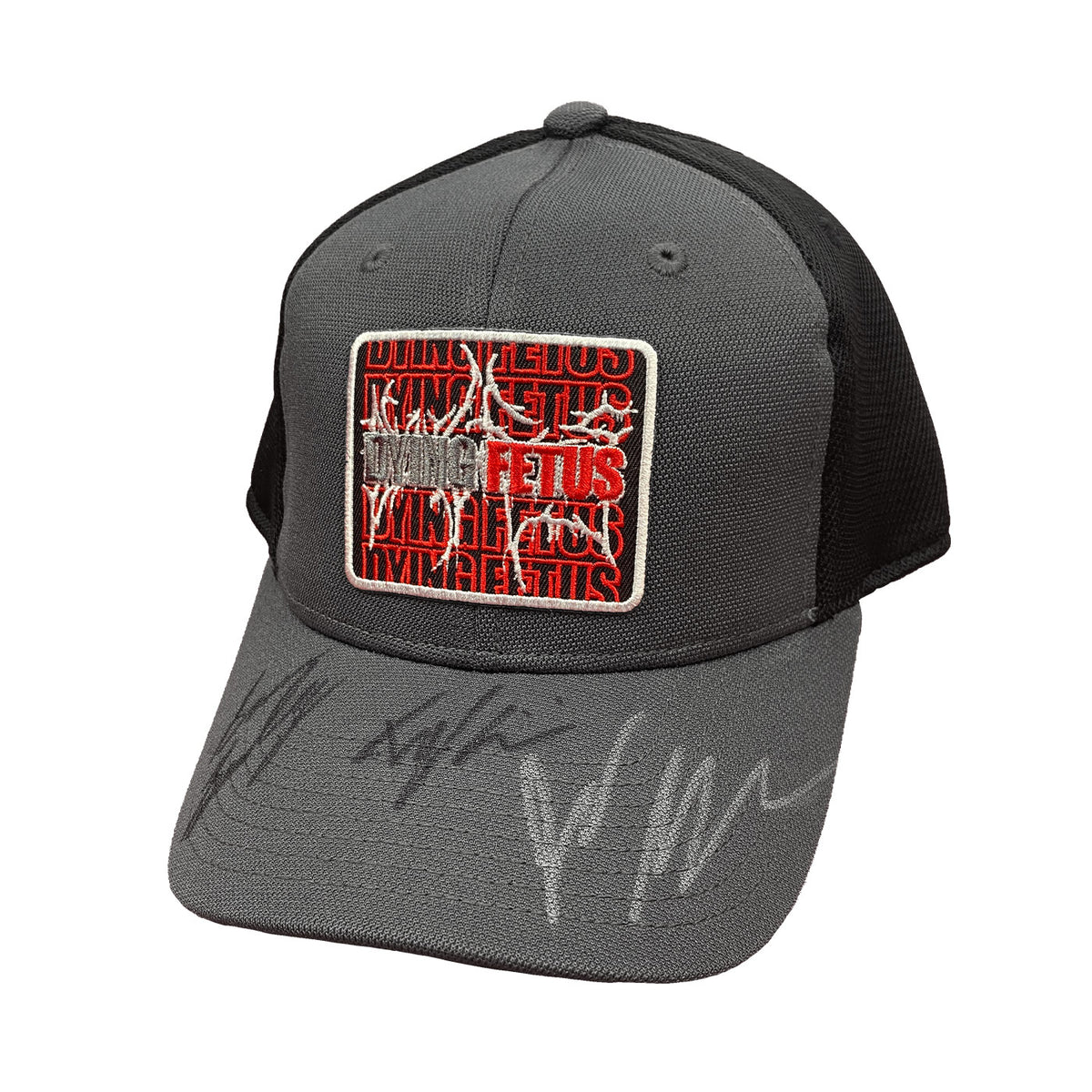 DYING FETUS 'DOUBLE LOGO' LIMITED EDITION MESH BACK HOCKEY CAP - AUTOG ...